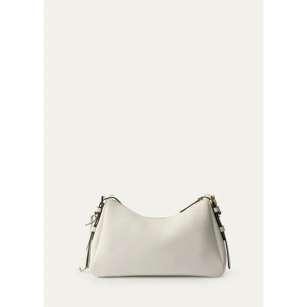 Prada Aimee Leather Shoulder Bag - Bianco