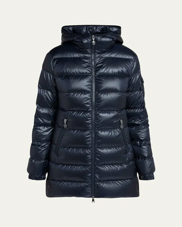 Moncler Glements Mid-Length Down Jacket Black Editorialist