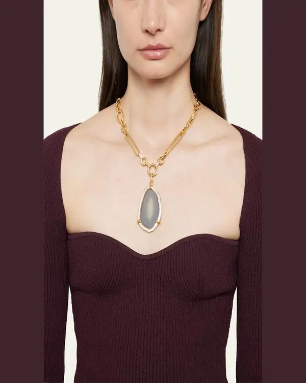 BEN-AMUN 24k Plated Chain Link Necklace