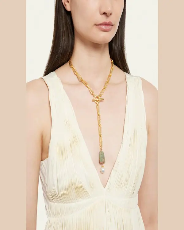 BEN-AMUN 24k Yellow Electroplated Necklace
