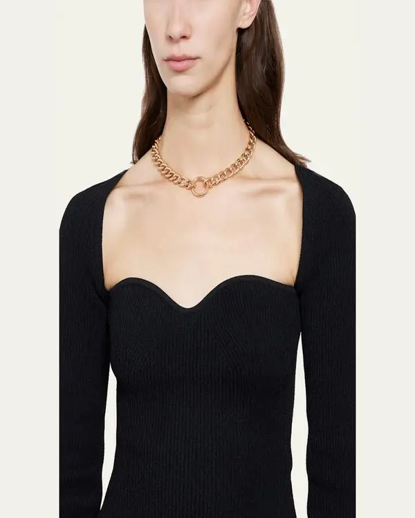 Pomellato 18k Catene Circle Clasp Chain Necklace