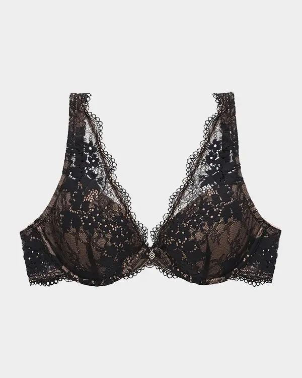 THIRDLOVE All Day Lace Uplift Plunge Bra - Black