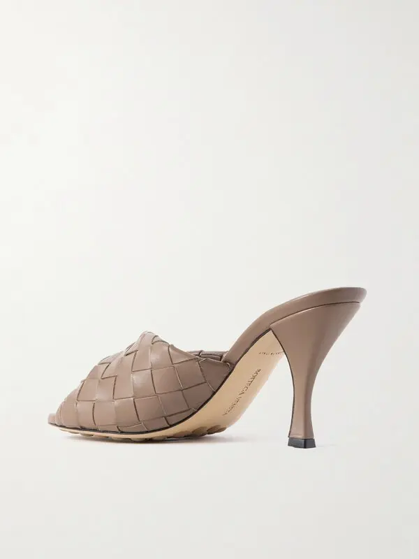 Bottega Veneta Blink Twisted Intrecciato Leather Mules