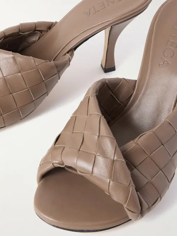 Bottega Veneta Blink Twisted Intrecciato Leather Mules