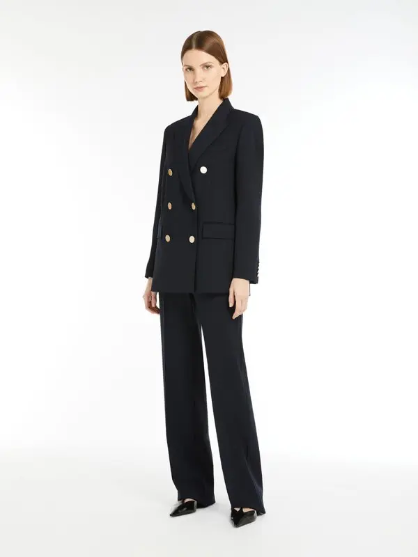 Max Mara Straight-fit Wool Satin Trousers