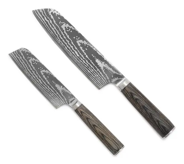 BOBBY FLAY BY GREENPAN Stainless Steel 4 Pc San Toku Knife Set - Silver