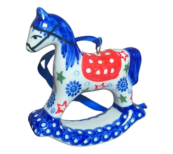LIDIA'S POLISH POTTERY Rocking Horse Ornament - One-color