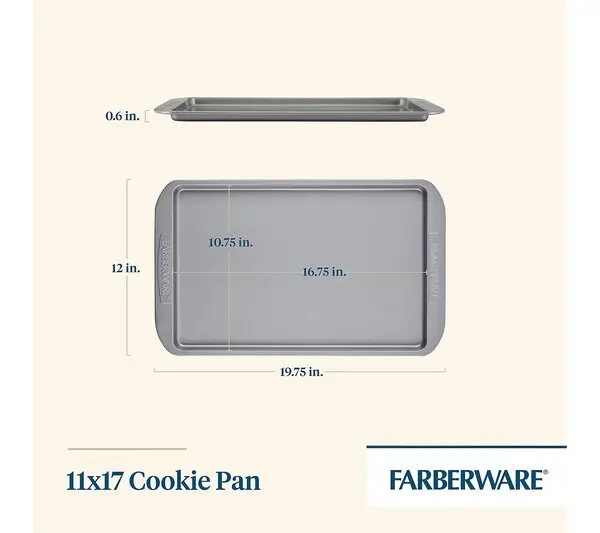 FARBERWARE Bakeware Nonstick Cookie Pan, 11' X 7