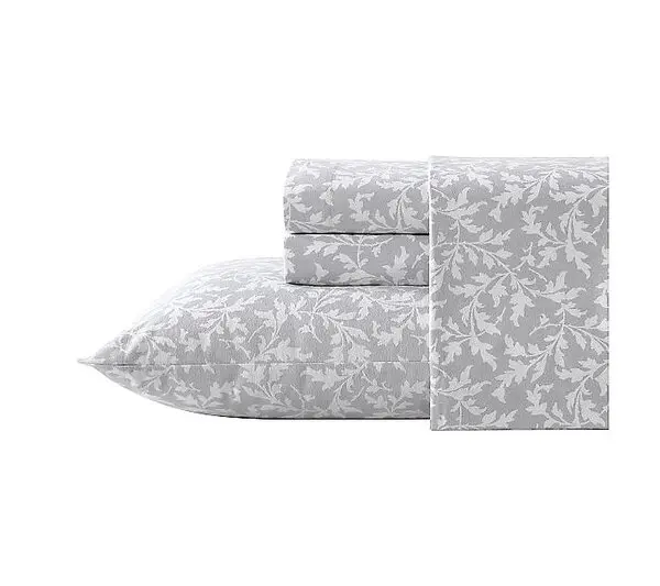 Laura Ashley Crestwood Grey Twin Sheet Set - One-color