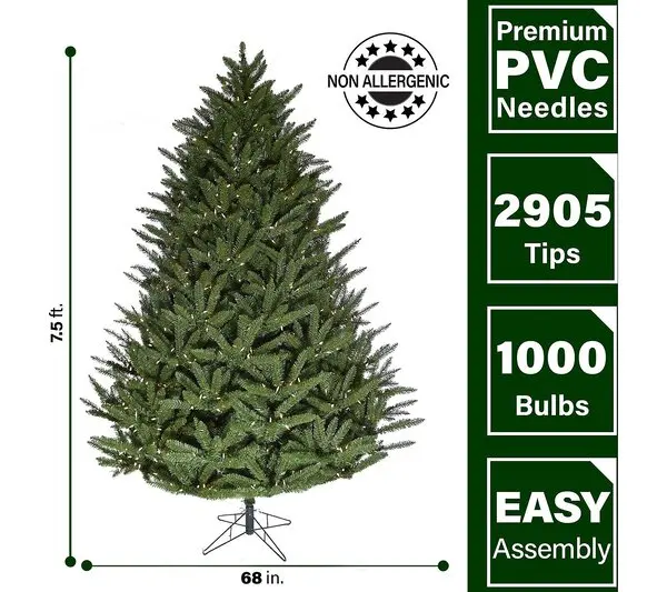 FRASER HILL FARM 7.5-ft. Centerville Pine Chris Tmas Tree With