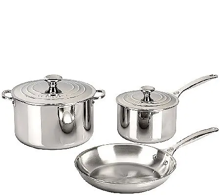 LE CREUSET Stainless Steel 5-piece Cookware Set - Silver