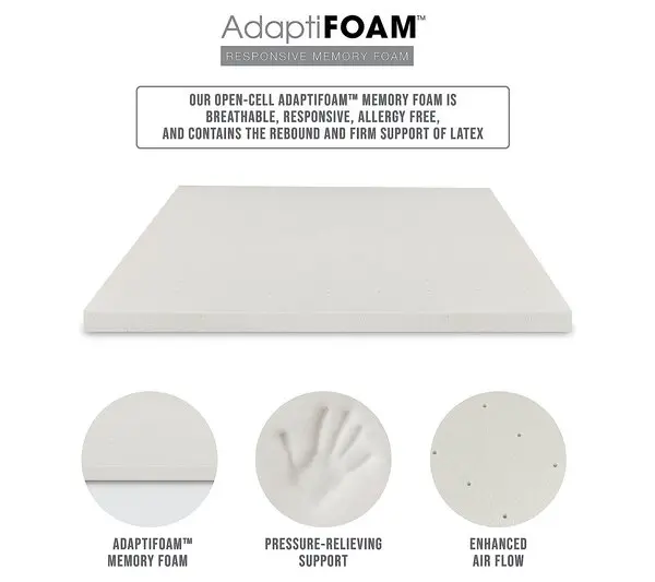 BODIPEDIC 3' Responsive Adaptifoam Mattress Top Per, King