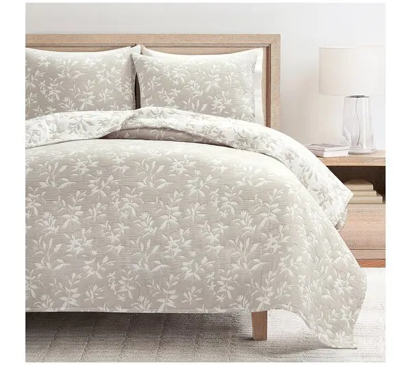 LUSH DECOR Floral Jacquard Matelasse Quilt 3-pc Set King/cal K - One-color