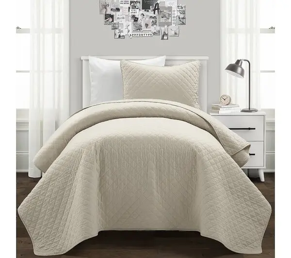 LUSH DECOR Ava Diamond Quilt 2-pc Set Twin-xl - One-color