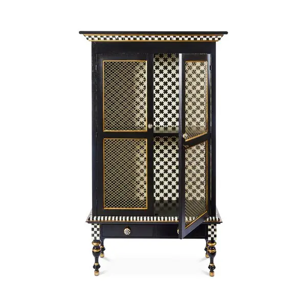 MACKENZIE-CHILDS Courtly Criss-cross Cabinet