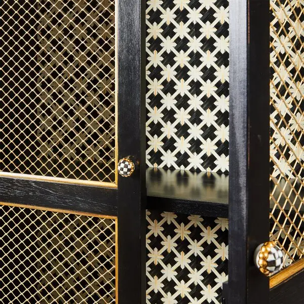 MACKENZIE-CHILDS Courtly Criss-cross Cabinet