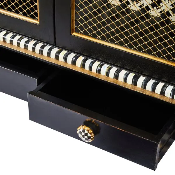 MACKENZIE-CHILDS Courtly Criss-cross Cabinet