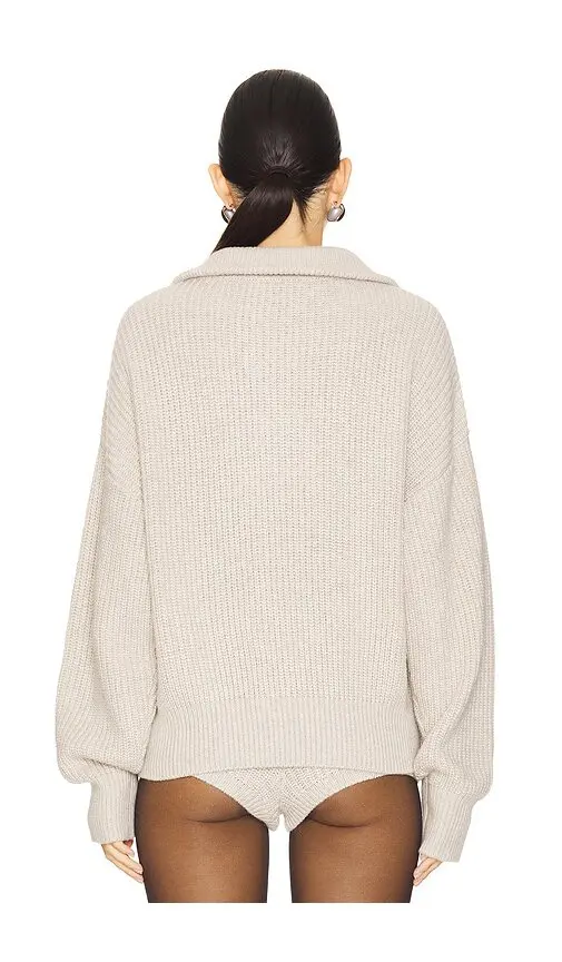 LOVERS AND FRIENDS Shivani Zip Sweater - Beige