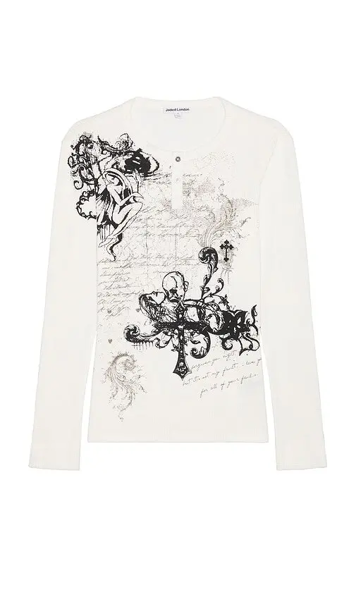 JADED LONDON Gothic Waffle Henley