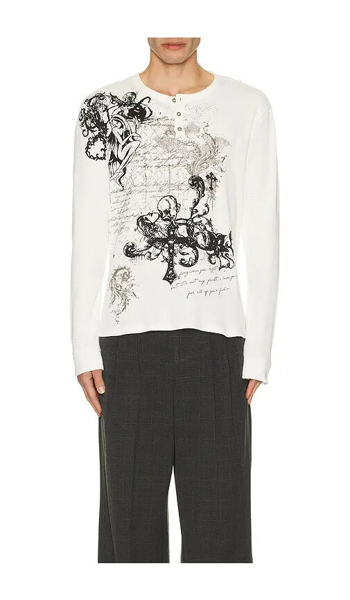 JADED LONDON Gothic Waffle Henley
