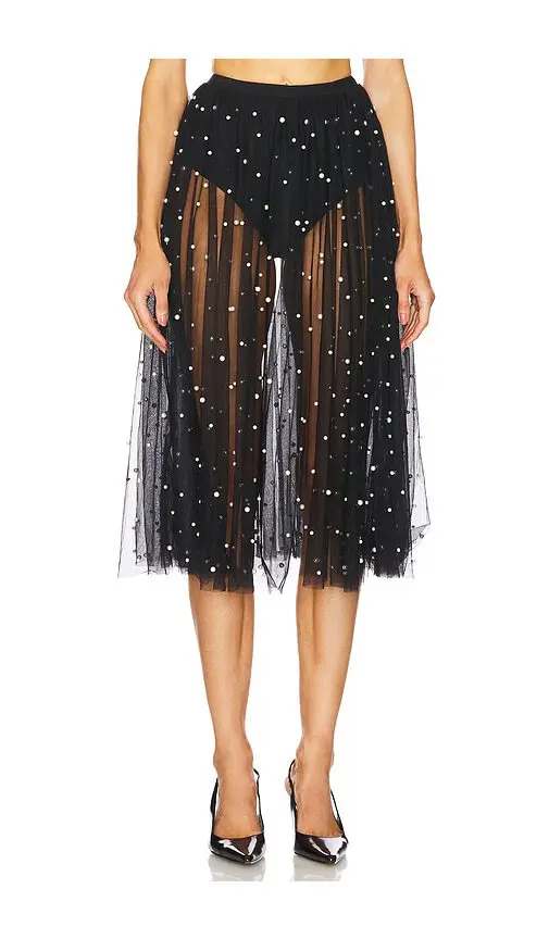 NADINE MERABI Mesh Full Skirt