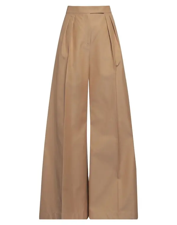 Max Mara Wide-leg Canvas Pants - Beige