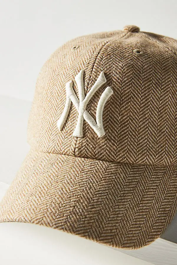 47 Yankees Herringbone Baseball Cap - Beige | Editorialist