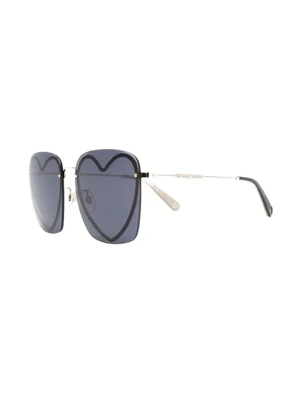MARC JACOBS Overside Heart-frame Sunglasses Marc Jacobs Oversized Heart-Frame Sunglasses - Gold  main image 2