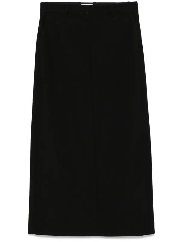 TOTEME Low-waist Straight Maxi Skirt - Black