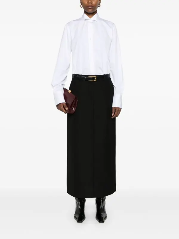TOTEME Low-waist Straight Maxi Skirt - Black
