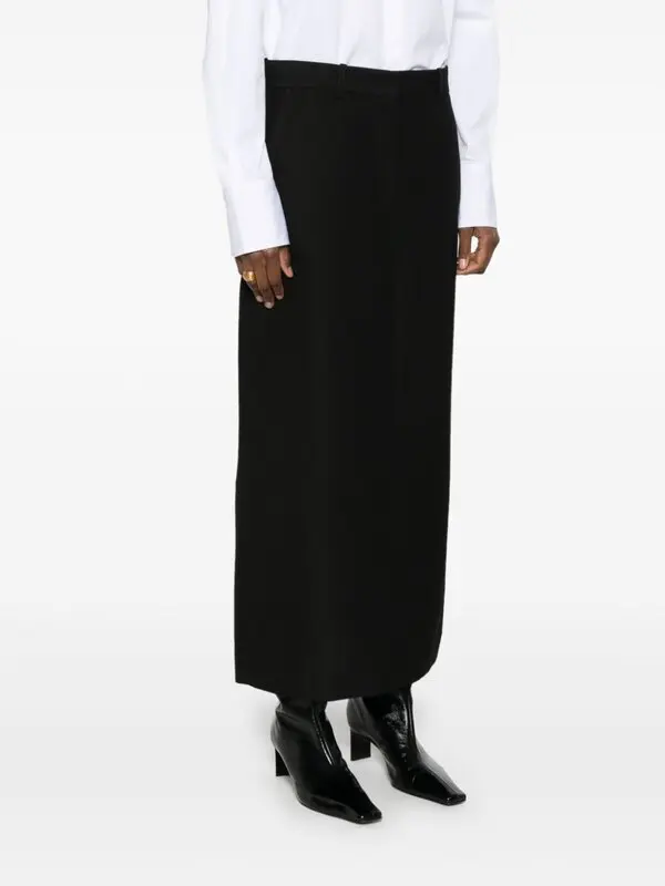 TOTEME Low-waist Straight Maxi Skirt - Black
