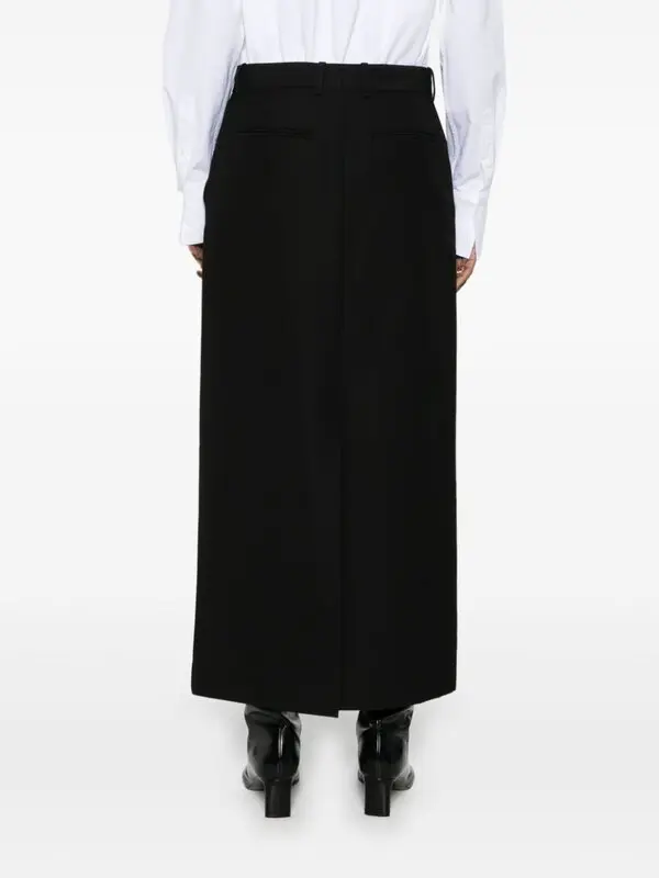 TOTEME Low-waist Straight Maxi Skirt - Black