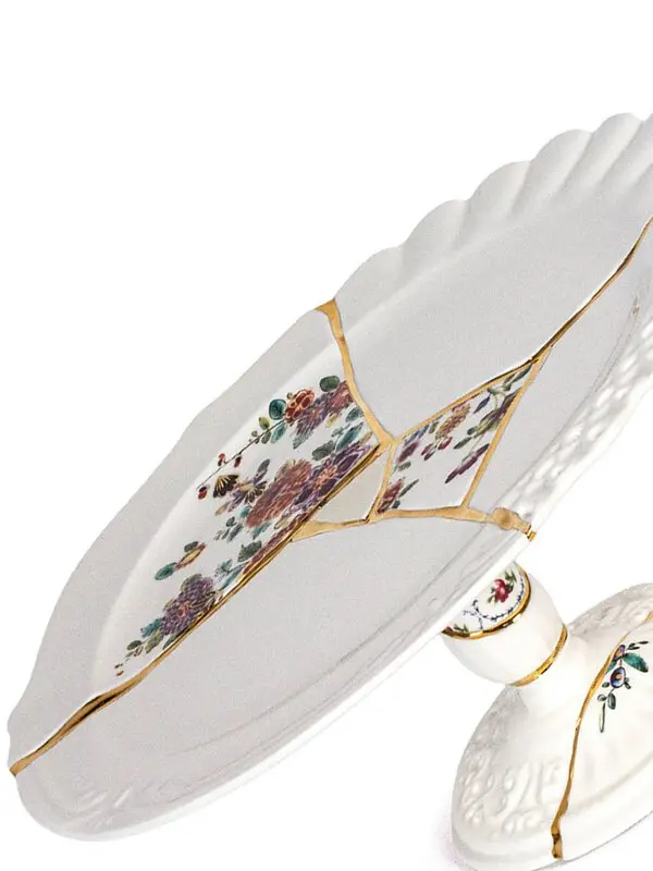 SELETTI Kintsugi Cake Stand - White