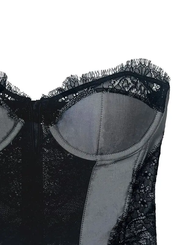 FLEUR DU MAL Poplin Plunge Bustier