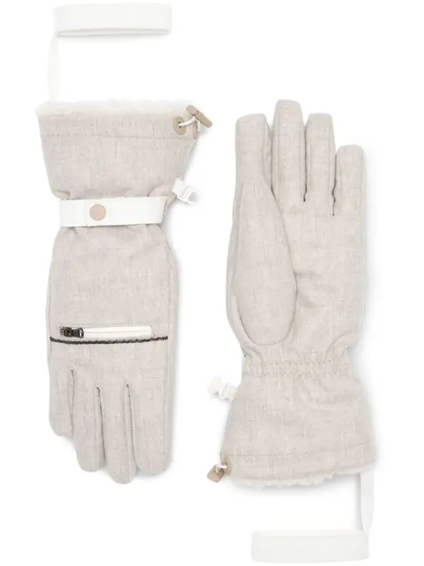 Brunello Cucinelli Shearling Gloves - Neutrals