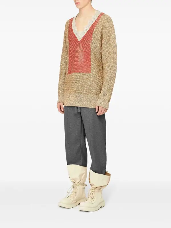 JW Anderson Lace-trim Jumper - Gold