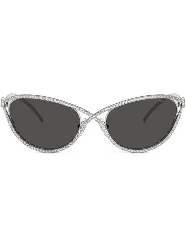 SWAROVSKI Crystal-embellished Cat-eye Sunglasses - Silver