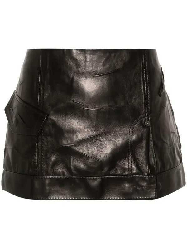 Acne Studios Logo-patch Leather Skirt