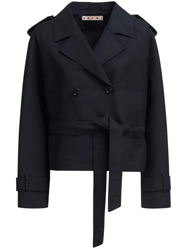 Marni Double-breasted Trench Jacket - Black