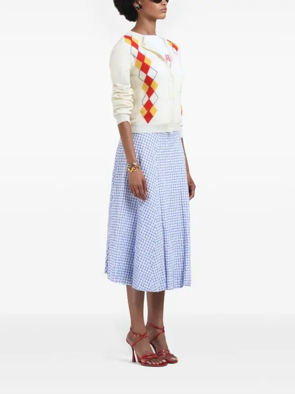 Marni Check-print Midi Skirt