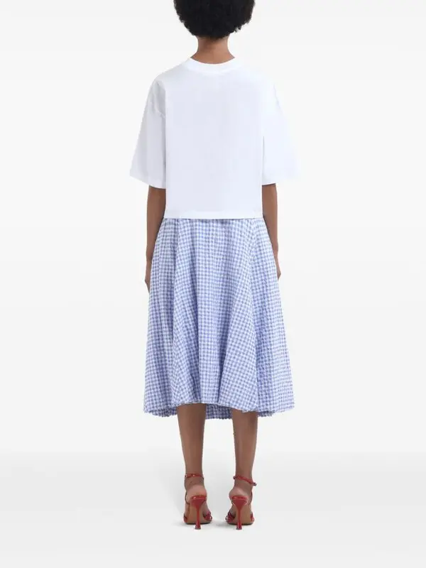 Marni Check-print Midi Skirt