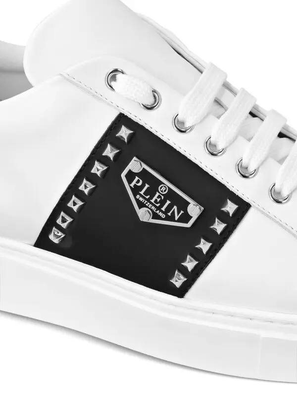 Philipp Plein Leather Hexagon Sneakers - White