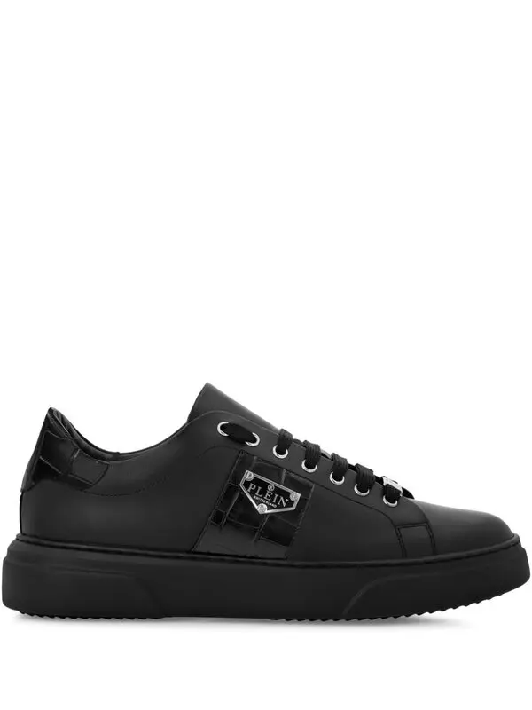 Philipp Plein Plaque Leather Sneakers