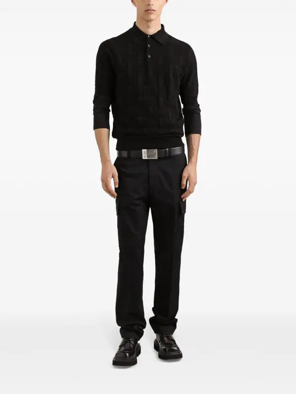 Dolce & Gabbana Logo-jacquard Polo Shirt