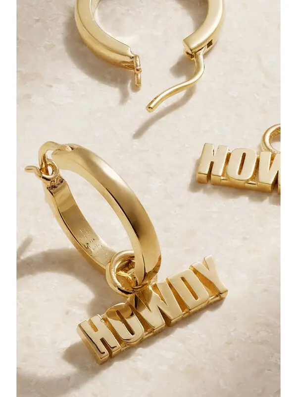 Established Howdy 14-karat Single Hoop Earring