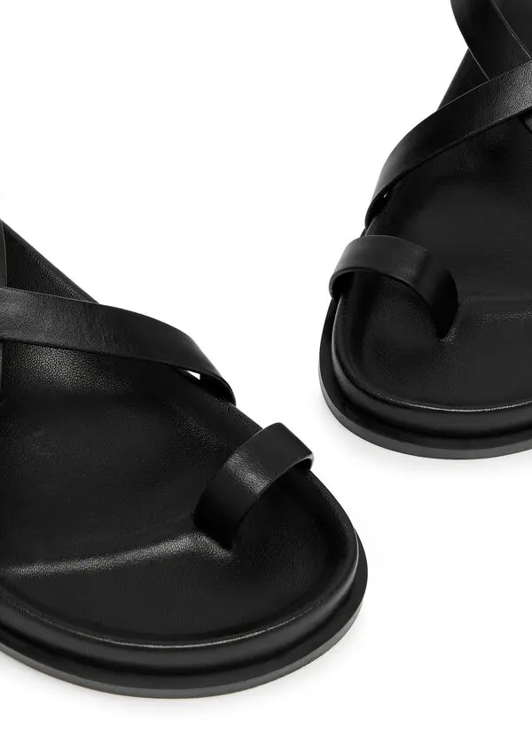 A.emery Jalen Leather Sandals - Black