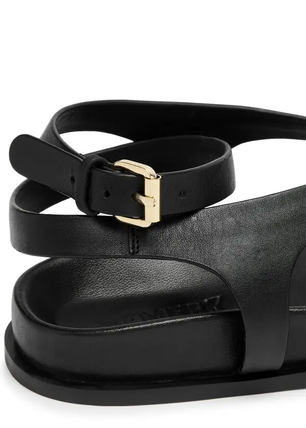 A.emery Jalen Leather Sandals - Black