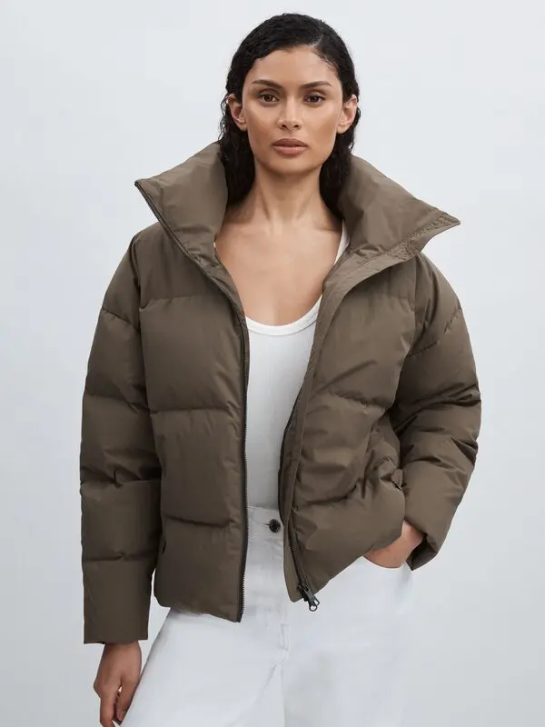 SCANDINAVIAN EDITION Block Puffer Jacket - Brown