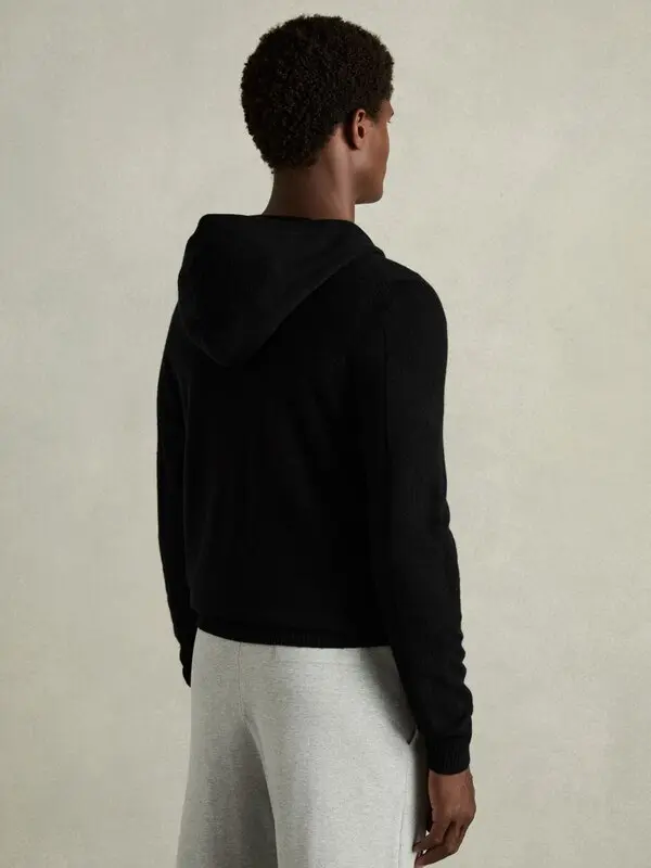 REISS Wool And Cashmere Zip-through Hoodie