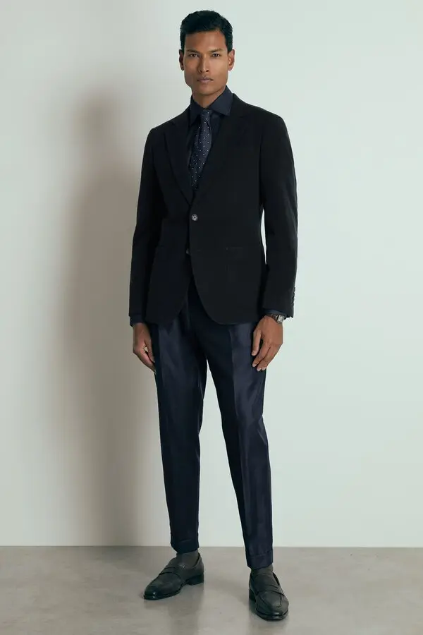 REISS Malpensa Atelier Single-breasted Suit Jacket - Navy